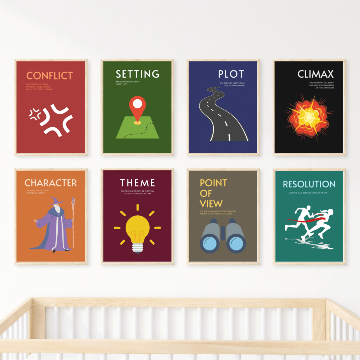 Elements of Novel Set of 8 – Rad Tutor Gallery