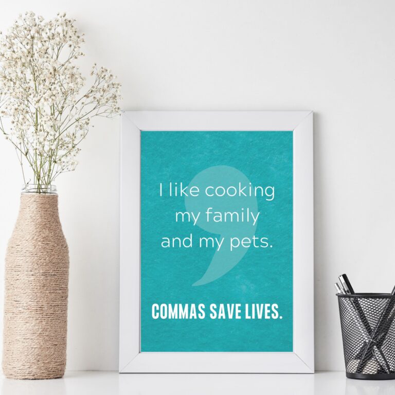 Commas Save Lives Poster – Rad Tutor Gallery