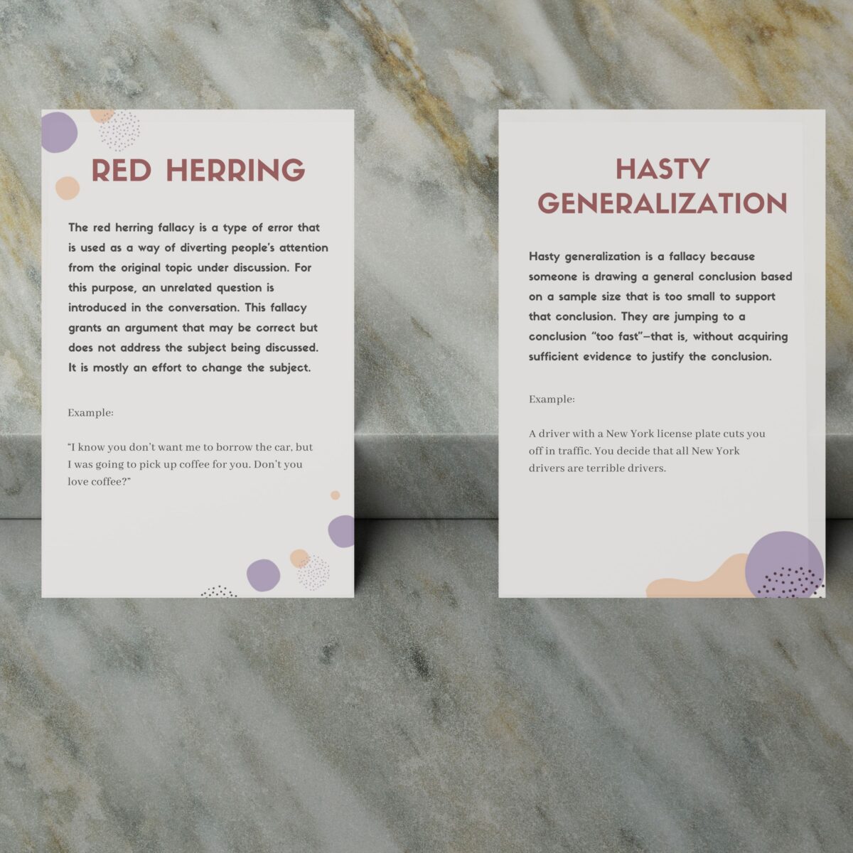 Logical Fallacies Prints – Rad Tutor Gallery